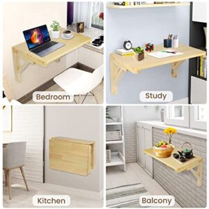 Folding Table Wall Mounted Space Saving，Foldable Wall-Mounted Table，Multifunctional Foldable Wall Table，Save Space for Laundry, Study, Dining Room，Multiple Sizes (29.5“×19.7”（75cm×50cm）)