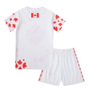 dreamecho Canada Sports Soccer Football Boys Kids Youth Jersey Shirt Kit Shorts Set (Age 8-10 Yr)