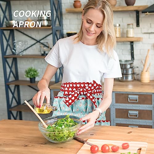 Harfesto Egg Apron for Fresh Eggs, 18 Deep Pockets Egg Collecting Apron for Women, Egg Gathering Apron for Chicken Duck Goose Quail Eggs, Adult