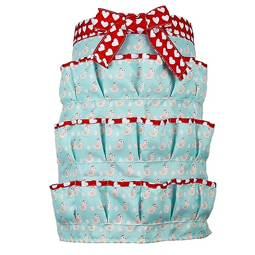 Harfesto Egg Apron for Fresh Eggs, 18 Deep Pockets Egg Collecting Apron for Women, Egg Gathering Apron for Chicken Duck Goose Quail Eggs, Adult