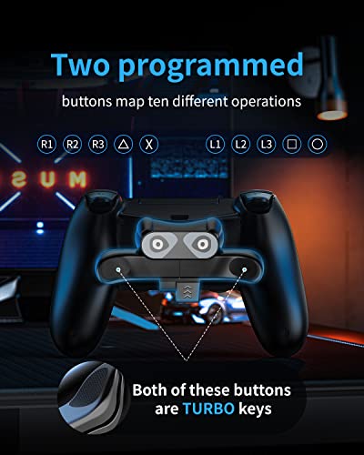 OLCLSS Paddles for Playstation4 Controller, Strike Accessory for PS4 Controller, Back Button Attachment for PS4 Controller, Strike Accessory PS4, Programmable Remap Kit Designed for the Original PS4 Controller