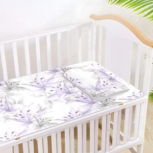 Lilies Flowers Floral Baby Bed Pad Mattress Pad Breathable Crib Mattress Protector for Standard Crib Toddler Bed Cover Cooling Mat Pads with Pillowcase for Kids Pets Toddler Baby 52"x28"