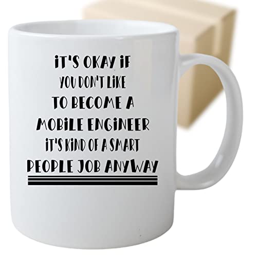 Garod Soleil Coffee Mug Funny Mobile Engineer Smart People Job Gifts for Men Women Coworker Family Lover Special Gifts for Birthday Christmas Funny Gifts Presents Gifts 406889