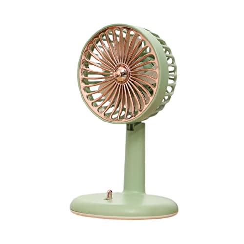 MagiDeal Desk Fan Table Fans Vintage Quiet Strong Mini USB Dual Adjustable Desktop Air Circulate Fan Personal Fan for Office Desktop Table Indoor Men, Green