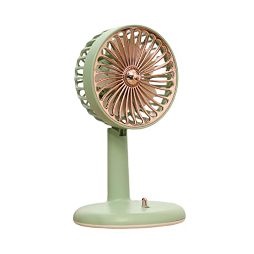 MagiDeal Desk Fan Table Fans Vintage Quiet Strong Mini USB Dual Adjustable Desktop Air Circulate Fan Personal Fan for Office Desktop Table Indoor Men, Green