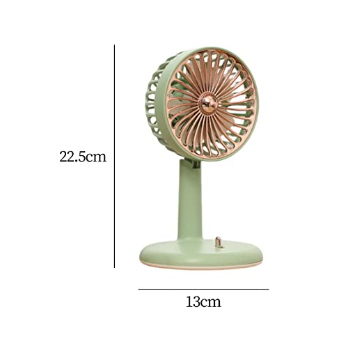 MagiDeal Desk Fan Table Fans Vintage Quiet Strong Mini USB Dual Adjustable Desktop Air Circulate Fan Personal Fan for Office Desktop Table Indoor Men, Green