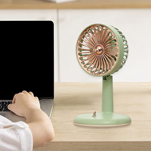 MagiDeal Desk Fan Table Fans Vintage Quiet Strong Mini USB Dual Adjustable Desktop Air Circulate Fan Personal Fan for Office Desktop Table Indoor Men, Green