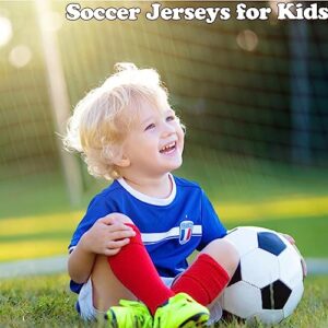 Soccer Jerseys for Boys Girls Jersey Kids Football Youth Jerseys Gift Kit 3 Piece Set (Dark Blue, 26 (10-11years))