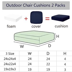 Lmeison Patio Chair Cushions 24 x 24 inch Waterproof Outdoor Chair Cushions Set of 2 Fade Resistant Outdoor Cushions for Patio Furniture Outdoor Seat Cushion for Garden Sofa Couch Chair, Taupe