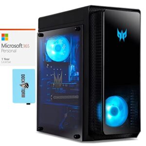 Acer Predator Orion 3000 Gaming & Entertainment Desktop PC (Intel i7-12700F 12-Core, 64GB RAM, 1TB m.2 SATA SSD + 3TB HDD (3.5), Win 10 Pro) with MS 365 Personal, Dockztorm Hub