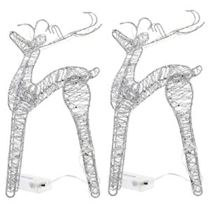 nuobesty 2pcs reindeer decoration artificiales para christmas decor goblincore room decor christmas deer decor bookself animal figurine reindeer outdoor decorations metal