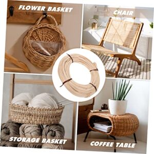 GANAZONO 1 Roll Woven Rattan Chair Outdoor Rattan Furniture Storage Baskets Wicker Basket Weaving Rattan Table Knit Rattan Basket Round Reed DIY Rattan Chair Repair Material Rattan Webbing