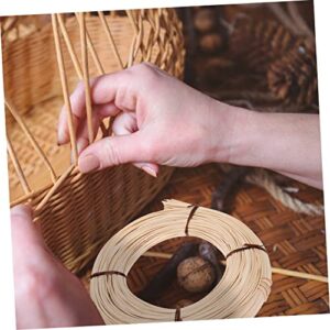 GANAZONO 1 Roll Woven Rattan Chair Outdoor Rattan Furniture Storage Baskets Wicker Basket Weaving Rattan Table Knit Rattan Basket Round Reed DIY Rattan Chair Repair Material Rattan Webbing