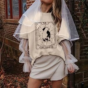 Bride Shirt Womens Oversized T Shirts Bachelorette Party Shirts Bachelorette Gifts for Bride Casual Short Sleeve Oversized Tops Khaki