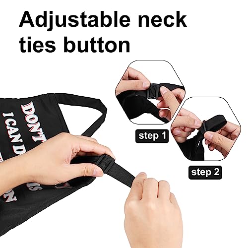 Funny Apron for Men with 2 Pockets Adjustable Neck Strap Funny Gifts for Birthday, Christmas, Thanksgiving, Best Gifts for Dad, Husband, Brother, Mom, Friend, BBQ Grilling Aprons for Men