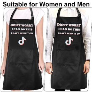 Funny Apron for Men with 2 Pockets Adjustable Neck Strap Funny Gifts for Birthday, Christmas, Thanksgiving, Best Gifts for Dad, Husband, Brother, Mom, Friend, BBQ Grilling Aprons for Men