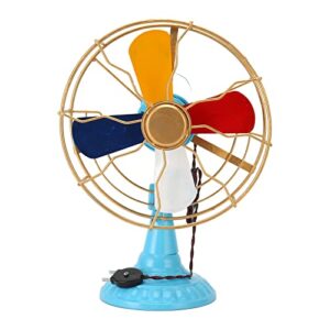 pssopp decorative desk vintage fan, retro style durable antique desk fan decor for showcase hallway decoration