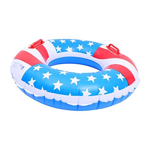 ibasenice 1pc Flag Swimming Ring Inflatable Toys for Kids Toddler Inflatable Pool Summer Toddler Toys Boy Toys Swim Tube Ring Toys Float Water Ring Aquatic Recreation Accessories PVC Beach