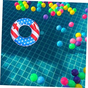 ibasenice 1pc Flag Swimming Ring Inflatable Toys for Kids Toddler Inflatable Pool Summer Toddler Toys Boy Toys Swim Tube Ring Toys Float Water Ring Aquatic Recreation Accessories PVC Beach