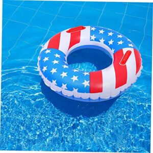 ibasenice 1pc Flag Swimming Ring Inflatable Toys for Kids Toddler Inflatable Pool Summer Toddler Toys Boy Toys Swim Tube Ring Toys Float Water Ring Aquatic Recreation Accessories PVC Beach