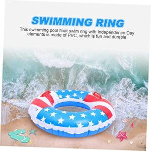 ibasenice 1pc Flag Swimming Ring Inflatable Toys for Kids Toddler Inflatable Pool Summer Toddler Toys Boy Toys Swim Tube Ring Toys Float Water Ring Aquatic Recreation Accessories PVC Beach