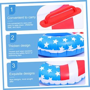 ibasenice 1pc Flag Swimming Ring Inflatable Toys for Kids Toddler Inflatable Pool Summer Toddler Toys Boy Toys Swim Tube Ring Toys Float Water Ring Aquatic Recreation Accessories PVC Beach