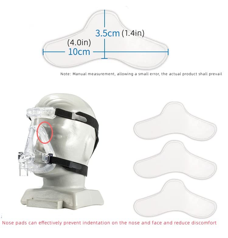 Nasal Pads for CPAP Mask,Nose Protector for mask,CPAP Nose Gel Pads Against Irritation and Soreness Custom Design and Can Be Trimmed to Size Fit for Most Masks(5 Pack)