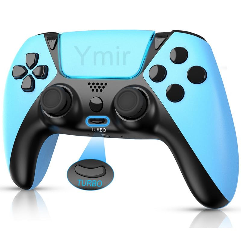 TOPAD Control for PS4 Controller,Ymir Gamepad Compatible with Playstation 4/Pro/Slim/Steam/PC Console,Modded Elite Wireless Pro Remote with Back Buttons,Turbo,Vibration,Sensor,Touchpad,Audio Jack,Blue