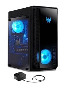 acer predator orion 3000 gaming & entertainment desktop pc (intel i7-12700f 12-core, 16gb ram, 4tb sata ssd, geforce rtx 3070, wifi, bluetooth, win 11 pro) with g5 essential dock