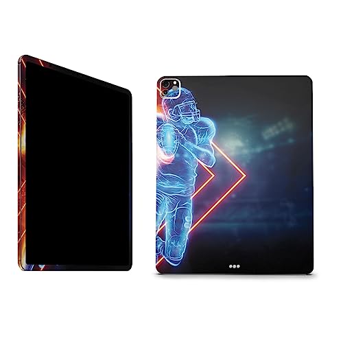 MightySkins Skin Compatible with Apple iPad Pro 12.9" M2 6th Gen (2022) Full Wrap Kit - Glow Football | Protective, Durable, and Unique Vinyl Decal wrap Cover | Easy to Apply | Made in The USA