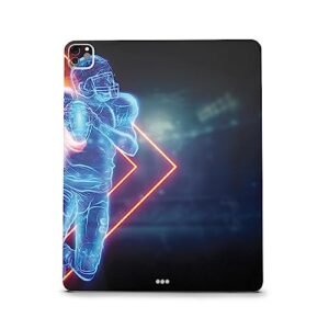 MightySkins Skin Compatible with Apple iPad Pro 12.9" M2 6th Gen (2022) Full Wrap Kit - Glow Football | Protective, Durable, and Unique Vinyl Decal wrap Cover | Easy to Apply | Made in The USA