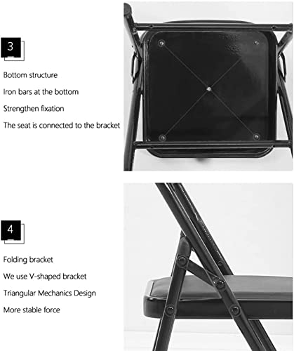 VOIV Folding Chair Home Backrest Chair Folding Chair Outdoor Chair Home Chair Office Chair Dining Chair