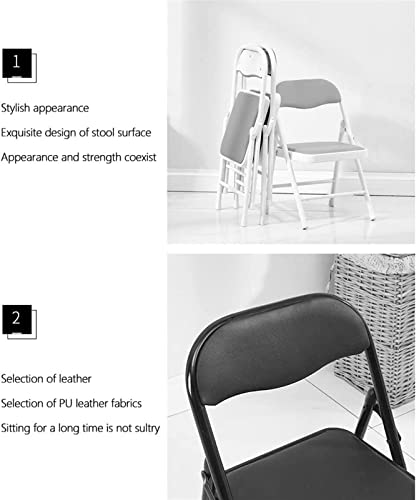 VOIV Folding Chair Home Backrest Chair Folding Chair Outdoor Chair Home Chair Office Chair Dining Chair