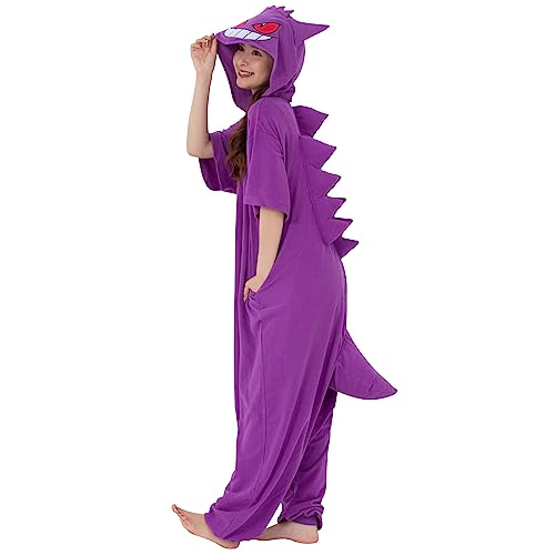 SAZAC Kigurumi - Pokemon - Gengar - Summer Onesie Jumpsuit Halloween Costume (One Size)