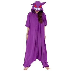 SAZAC Kigurumi - Pokemon - Gengar - Summer Onesie Jumpsuit Halloween Costume (One Size)