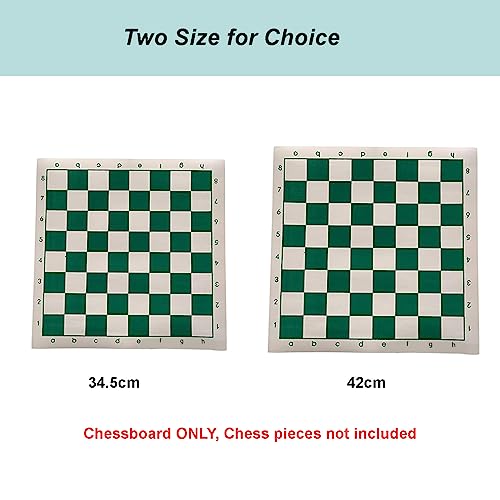 Tournament Chess Mat, Roll Up Chess Boards Professional Club and Tournament Chess Boards, Lightweight & Non Slip, Chess Mat for Kids and Adults(Chess Board only) (34.5cm)