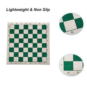 Tournament Chess Mat, Roll Up Chess Boards Professional Club and Tournament Chess Boards, Lightweight & Non Slip, Chess Mat for Kids and Adults(Chess Board only) (34.5cm)