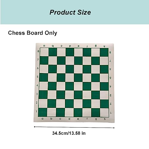 Tournament Chess Mat, Roll Up Chess Boards Professional Club and Tournament Chess Boards, Lightweight & Non Slip, Chess Mat for Kids and Adults(Chess Board only) (34.5cm)