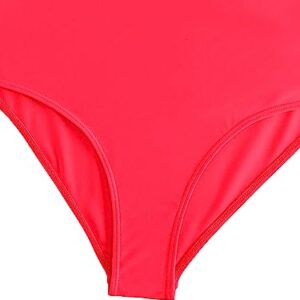 SOLY HUX Women's Color Block Halter High Waisted Bikini Set 2 Piece Swimsuit Bathing Suits Watermelon Pink Colorblock S