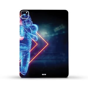 MightySkins Skin Compatible with Apple iPad Pro 11" M2 4th Gen (2022) Full Wrap Kit - Glow Football | Protective, Durable, and Unique Vinyl Decal wrap Cover | Easy to Apply | Made in The USA