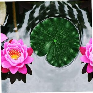 ibasenice 60 Pcs Simulated Lotus Leaf Artificial Plants Artificiales para Green Decor Lilly Pads for Fish Pond Fountain Lily Pad Pond Floating Plant Floating Pond Decor Pads