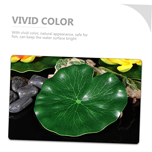 ibasenice 60 Pcs Simulated Lotus Leaf Artificial Plants Artificiales para Green Decor Lilly Pads for Fish Pond Fountain Lily Pad Pond Floating Plant Floating Pond Decor Pads