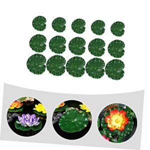 ibasenice 60 Pcs Simulated Lotus Leaf Artificial Plants Artificiales para Green Decor Lilly Pads for Fish Pond Fountain Lily Pad Pond Floating Plant Floating Pond Decor Pads