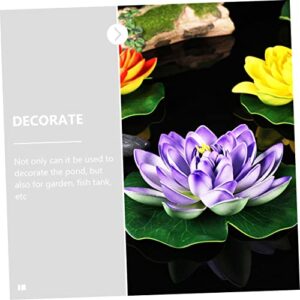 ibasenice 60 Pcs Simulated Lotus Leaf Artificial Plants Artificiales para Green Decor Lilly Pads for Fish Pond Fountain Lily Pad Pond Floating Plant Floating Pond Decor Pads