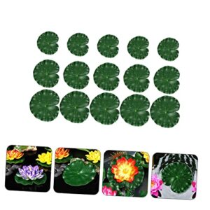 ibasenice 60 Pcs Simulated Lotus Leaf Artificial Plants Artificiales para Green Decor Lilly Pads for Fish Pond Fountain Lily Pad Pond Floating Plant Floating Pond Decor Pads