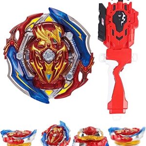 Bey Battle Burst Battling Tops B-150 Union Achilles + 1 Launcher Battling Tops with Stickers Blade Burst quadrive Tops Set for 8-12 Kids Children Boys