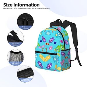 Emiyrtn Color Cute Bear Backpack, 15.7 Inch Lightweight Travel Backpack, Unisex Casual Backpack