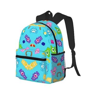 Emiyrtn Color Cute Bear Backpack, 15.7 Inch Lightweight Travel Backpack, Unisex Casual Backpack