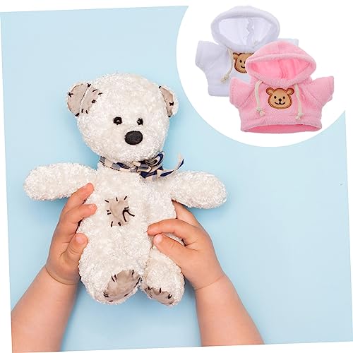 Toyvian 2pcs Carebear Accessories Plush Baby Doll Miniture Decoration Bear Doll Clothes Replaceable Bear Doll Clothes Decorative Bear Hoodies Babydoll Baby Clothes Clothing Bear