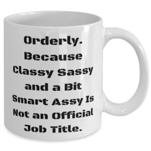 Orderly. Because Classy Sassy and a Bit Smart Assy. Orderly 11oz 15oz Mug, Unique Orderly Gifts, Cup For Colleagues from Friends, One of a kind gifts, Personalized gifts, Custom gifts, Handmade gifts,